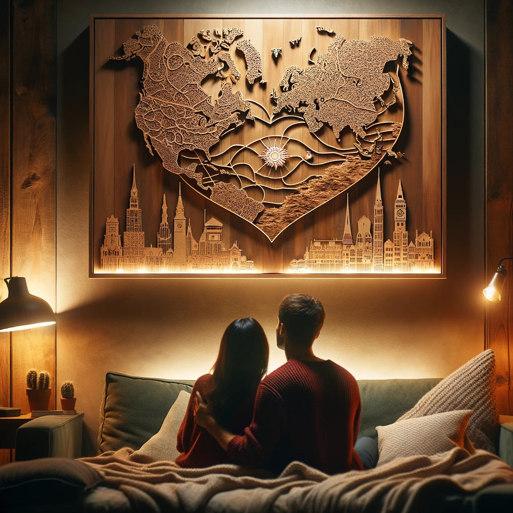 Celebrating Love with Custom Map Art: A Gift Beyond Coordinates